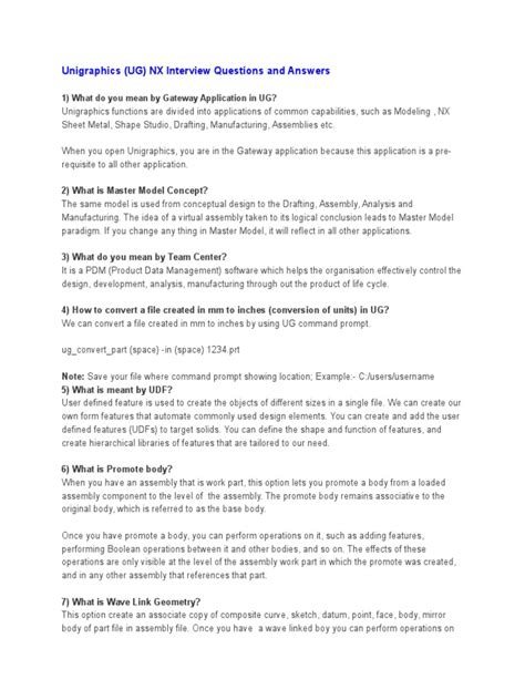 nx interview questions pdf technical drawing plane geometry