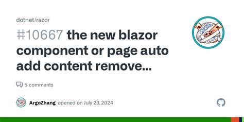 The New Blazor Component Or Page Auto Add Content Remove Config In Csproj File · Issue 10667