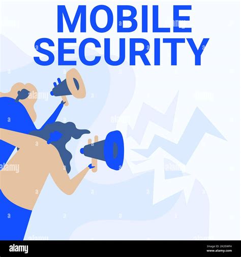 Hand Writing Sign Mobile Security Internet Concept Protection Of