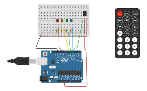 Circuit Design Ir Senzor Pre Viac Led Tinkercad