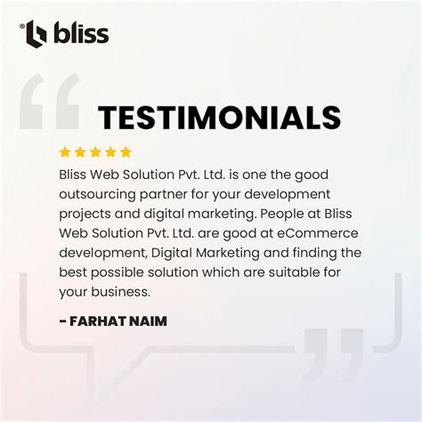 Bliss Web Solution Pvt Ltd On Linkedin Clientfeedback Ecommercesolutions Blisswebsolution
