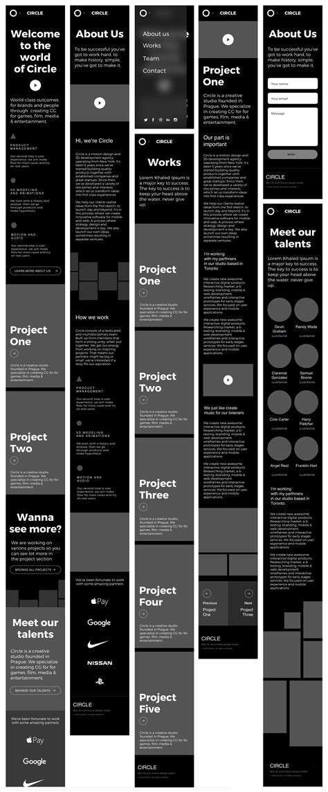 Agency Portfolio Wireframe Template Lapa Ninja