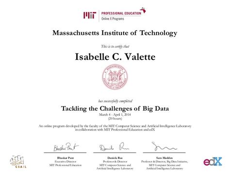 Certificate Mit