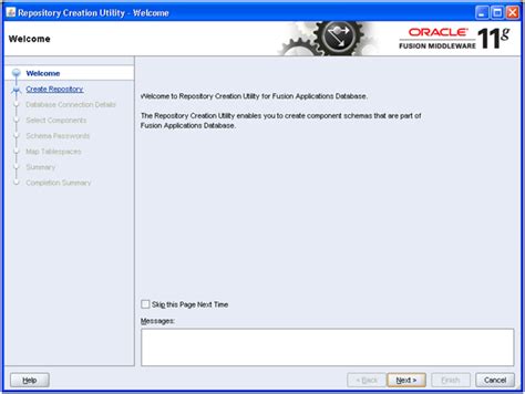 run oracle fusion applications repository creation utility applications rcu ora training blog
