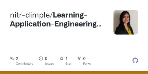 Github Nitr Dimplelearning Application Engineering Development