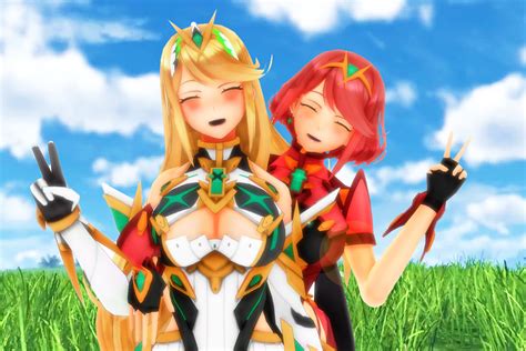 Mmd Xenoblade Mythra And Pyra By Mirai Digi On Deviantart