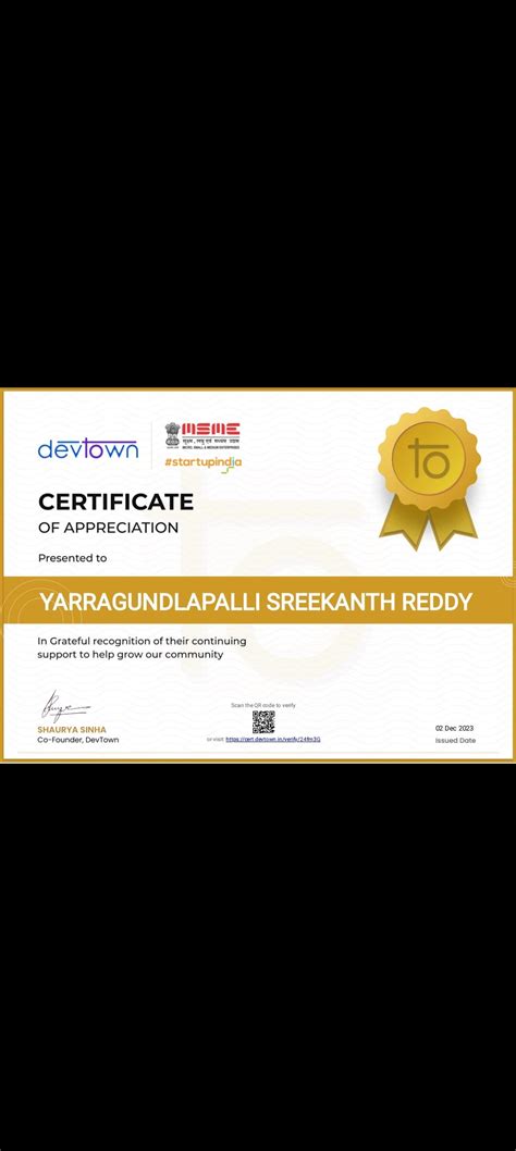 Sreekanth Reddy Yarragundlapalli On Linkedin Finally Received My