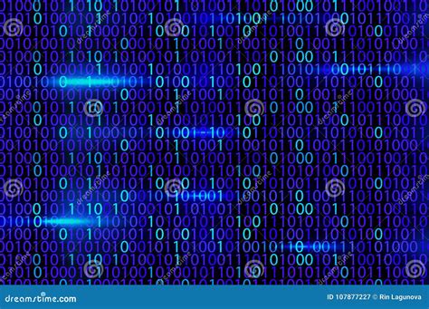 Binary Code Blue Abstract Shining VECTOR Background Stock Vector Illustration Of Binary