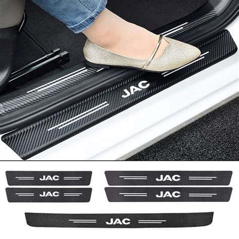 Carbon Fiber Car Trunk Bumper Protective Sticker For Jac Refine J3 J4 J7 Js2 Js3 Js4 