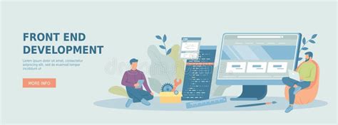 Front End Development The Programmers Is Developing A Website Ui Ux