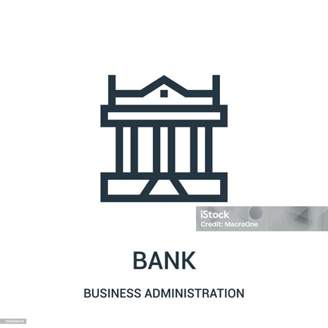 비즈니스 관리 컬렉션에서 은행 아이콘 벡터입니다 얇은 라인 은행 개요 아이콘 벡터 일러스트 레이 션입니다 0명에 대한 스톡 벡터 아트 및 기타 이미지 Istock