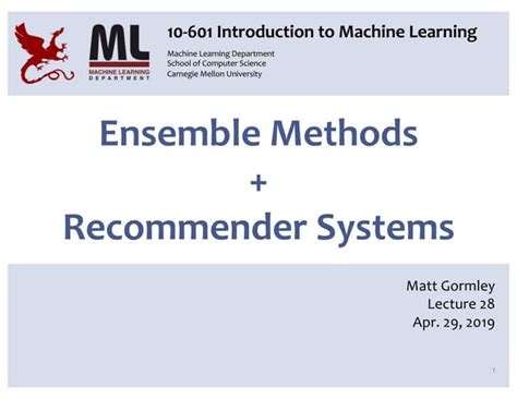 ensemble methods and recommender systems ppt