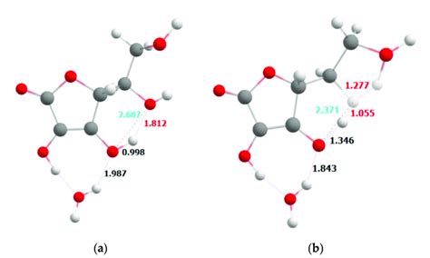 The Geometries Of The Ascorbic Acid In Its Ground State A And The