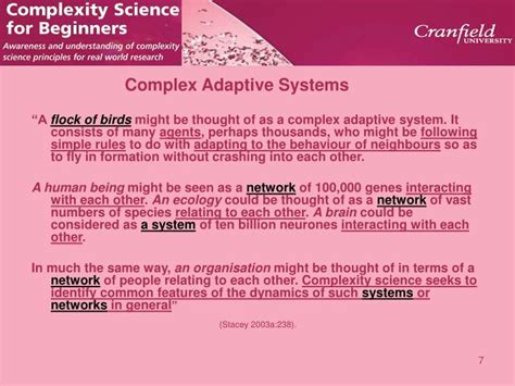 Ppt An Introduction To Complex Adaptive System Theory And Key Concepts Of Complexity Science