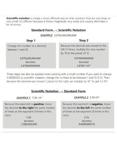 Scientific Notation 19 Examples Format How To Pdf