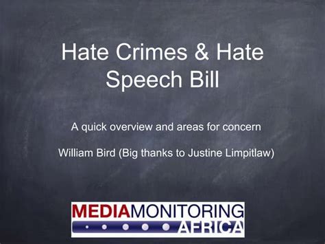 Media Monitoring Africa Hate Speech Presentation To Sanef Pptx