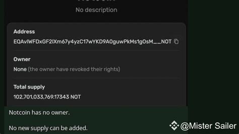 Notcoin отозвал права на токен Mister Sailer на Binance Square