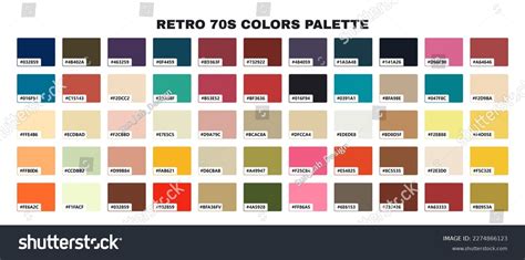 Retro Color Guide Palette Trendy 70s Stock Vector Royalty Free 2274866123 Shutterstock