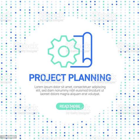 프로젝트 계획 라인 아이콘입니다 패턴이 있는 간단한 윤곽선 기호 아이콘 0명에 대한 스톡 벡터 아트 및 기타 이미지 0명