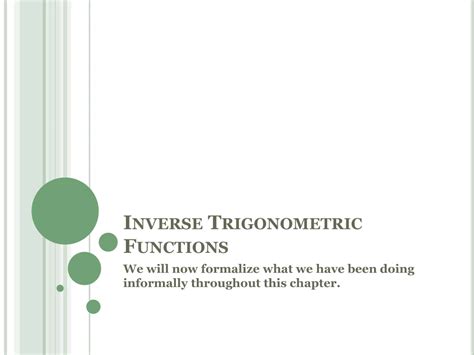 PPT Inverse Trigonometric Functions PowerPoint Presentation Free Download ID 8851706