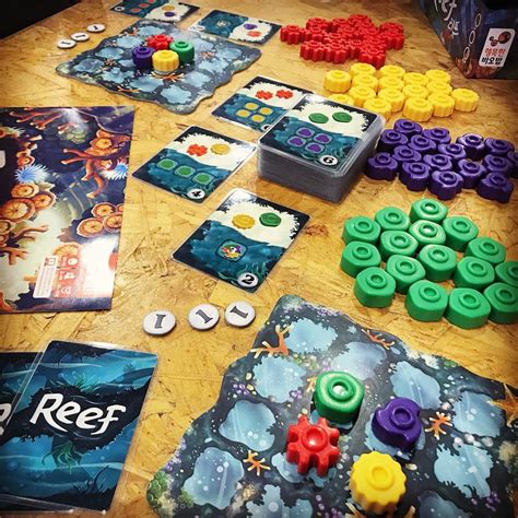 산호초를 얻고 배치하고 점수를 얻으세요 당장의 이득보다 큰 그림을 봐야하는 핸드관리and패턴빌딩 까봉에서 즐겨보세요 ㅁ 부천보드카페 부천보드게임