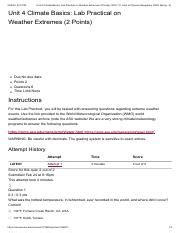 Exploring Extreme Weather Climate Lab Practical Insights Course Hero