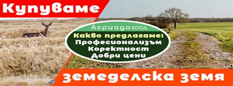 Агриада купува и продава земеделска земя