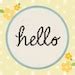 Cursive Hello Cross Stitch Pattern Text Modern Simple Cute Etsy