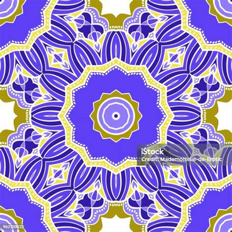 Seamless Art Deco Floral Pattern With Modern Style Ornament On Color Background For Wallpaper