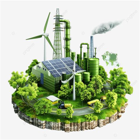 녹색산업의 대체전력과 재생에너지 지속 가능성 혁신적인 발전기 Png 일러스트 및 이미지 에 대한 무료 다운로드 Pngtree