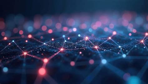3d Illustration Digital Network Connection Lines Dots Create Abstract Background Represents
