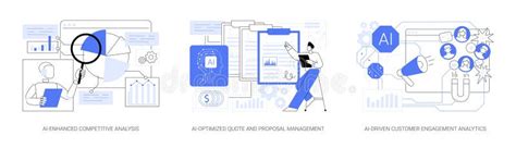 Ai In Sales Management Abstract Concept Vector Illustrations Stock