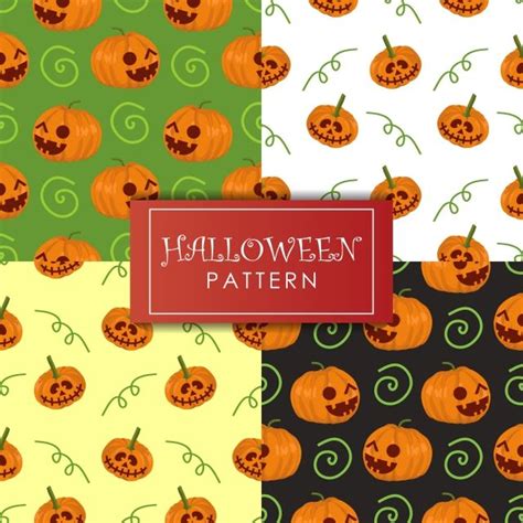 할로윈 패턴 벡터 휴가 귀여운 호박 소장하고 있는 테마 모드 벡터 집합 Png 일러스트 및 벡터 에 대한 무료 다운로드 Pngtree Halloween