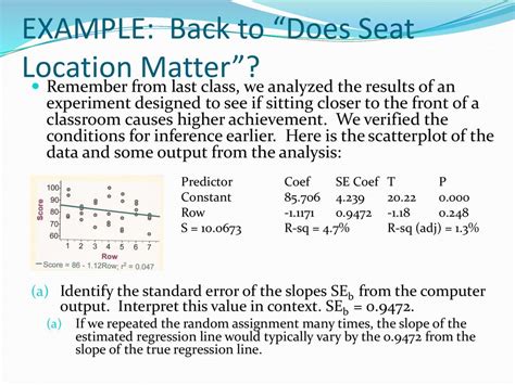 Inference For Linear Relationships Ppt Download