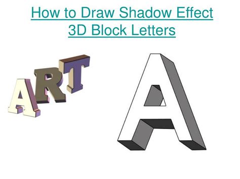 PPT How To Draw Shadow Effect D Block Letters PowerPoint Presentation ID