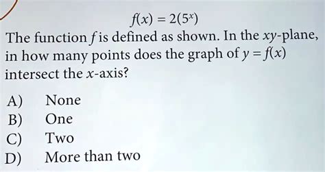 Fx 25x The Function F Is Defined As Shown In The Xy Plane In How Many Points Does The