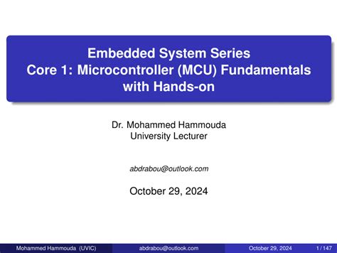 Pdf Course Note Microcontroller Mcu Fundamentals With Hands On