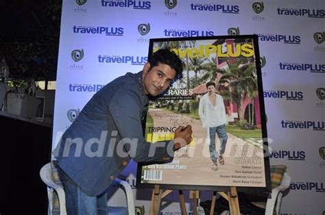 Rajeev Khandelwal Signs His Autograph On The Travel Magazine Poster Photo