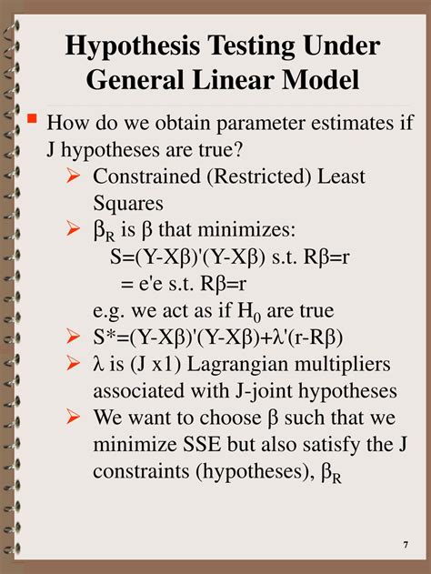 PPT Hypothesis Testing Under General Linear Model PowerPoint Presentation ID
