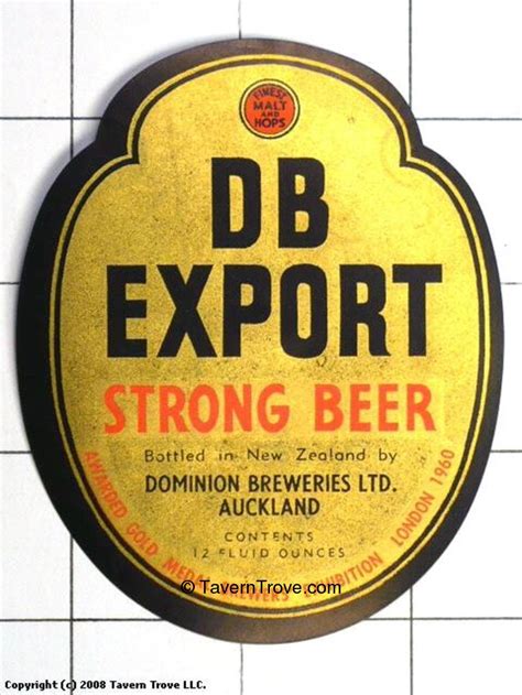 Item 36021 1961 DB Export Strong Beer Label