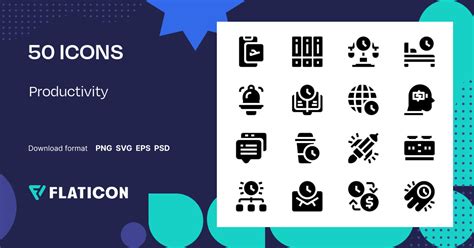 Productivity Icon Pack Black Fill 50 Svg Icons