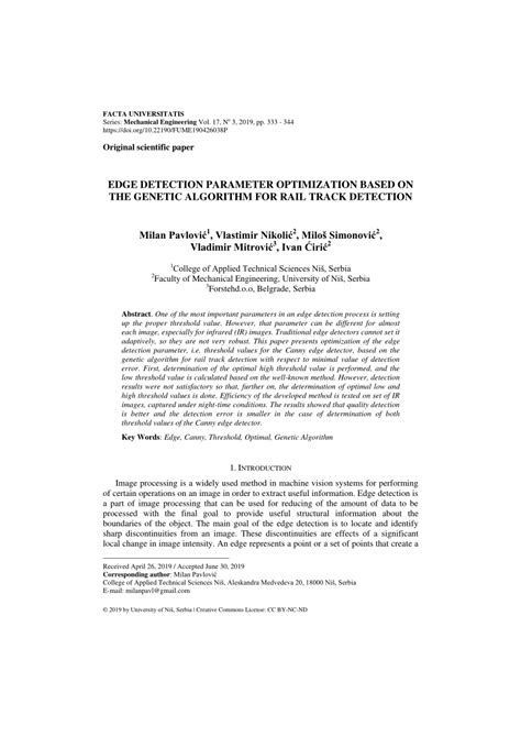 pdf edge detection parameter optimization based on the genetic