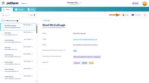 How To Email Entries In Jotform Inbox