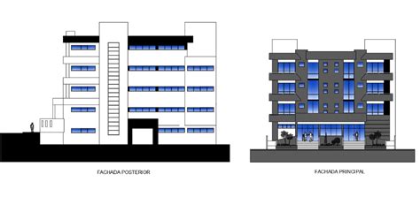Hospital Building Elevation Design Dwg File