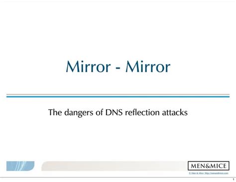 Dns Reflection Attacks Webinar Slides Ppt