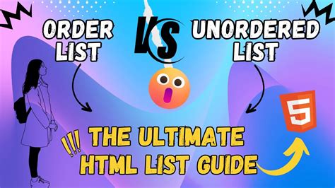Designing With Html Lists Ordered Vs Unordered Made Simple👨🏻‍💻👩🏻‍🏫