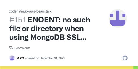 Enoent No Such File Or Directory When Using Mongodb Ssl Certificate · Issue 151 · Zodernmup