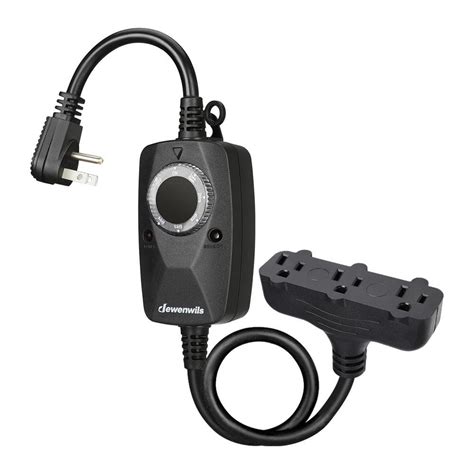 Dewenwils Outdoor Light Timer With 2 Ft Extension Cord Weatherproof