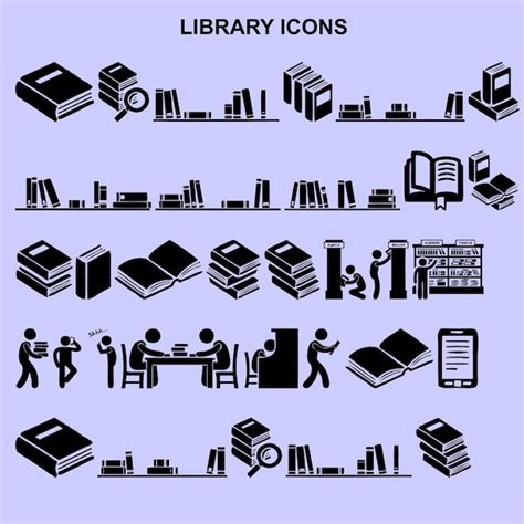 Premium Vector Set Of Library Icons Vector