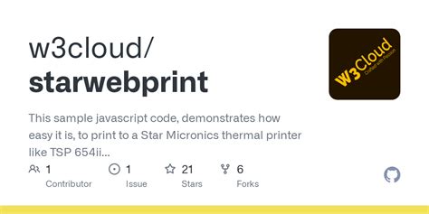 GitHub W3cloud Starwebprint This Sample Javascript Code